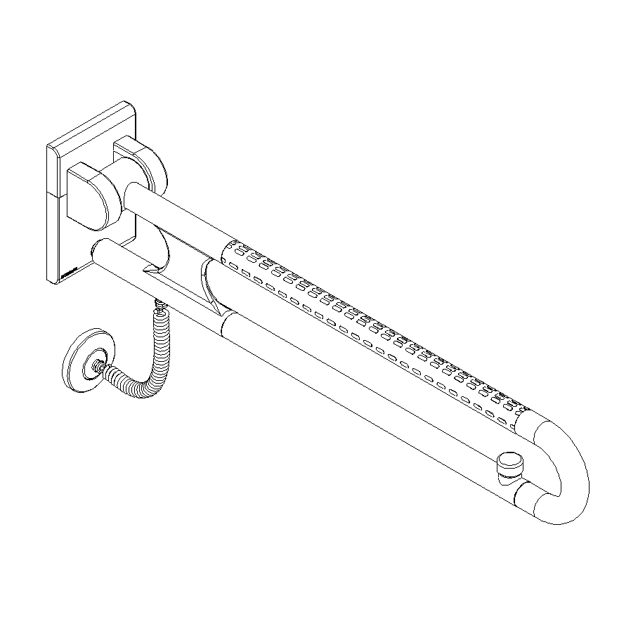 Nylon Care 400 Stützklappgriff, mit 1 E-Taster (RUF: Schließer), L ... Nylon Care 400 Stützklappgriff, mit 1 E-Taster (RUF: Schließer), L ...